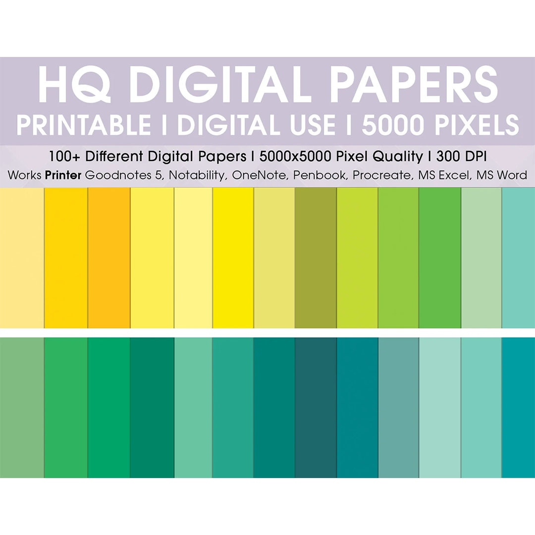 100 Digital Papers, Solid Digital Paper, Base Paper, Digital Planner ...
