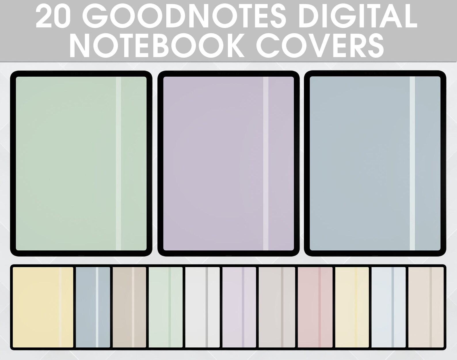 20 MINIMAL Goodnotes Covers Digital Notebook Cover Digital | Etsy