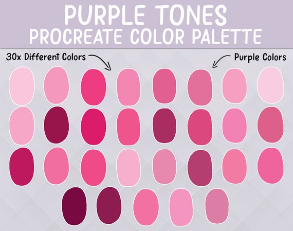 Purple Tone Digital Color Palette Procreate Swatches | Etsy