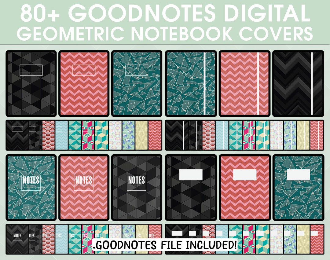80 GEOMETRIC PATTERN Goodnotes Covers Digital Notebook - Etsy