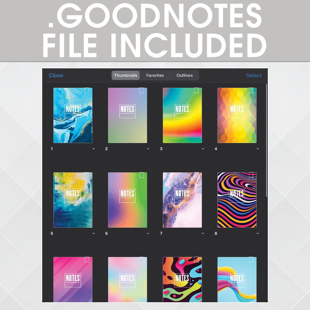 15 MINIMAL COLORFUL Goodnotes Covers Digital Notebook Cover - Etsy