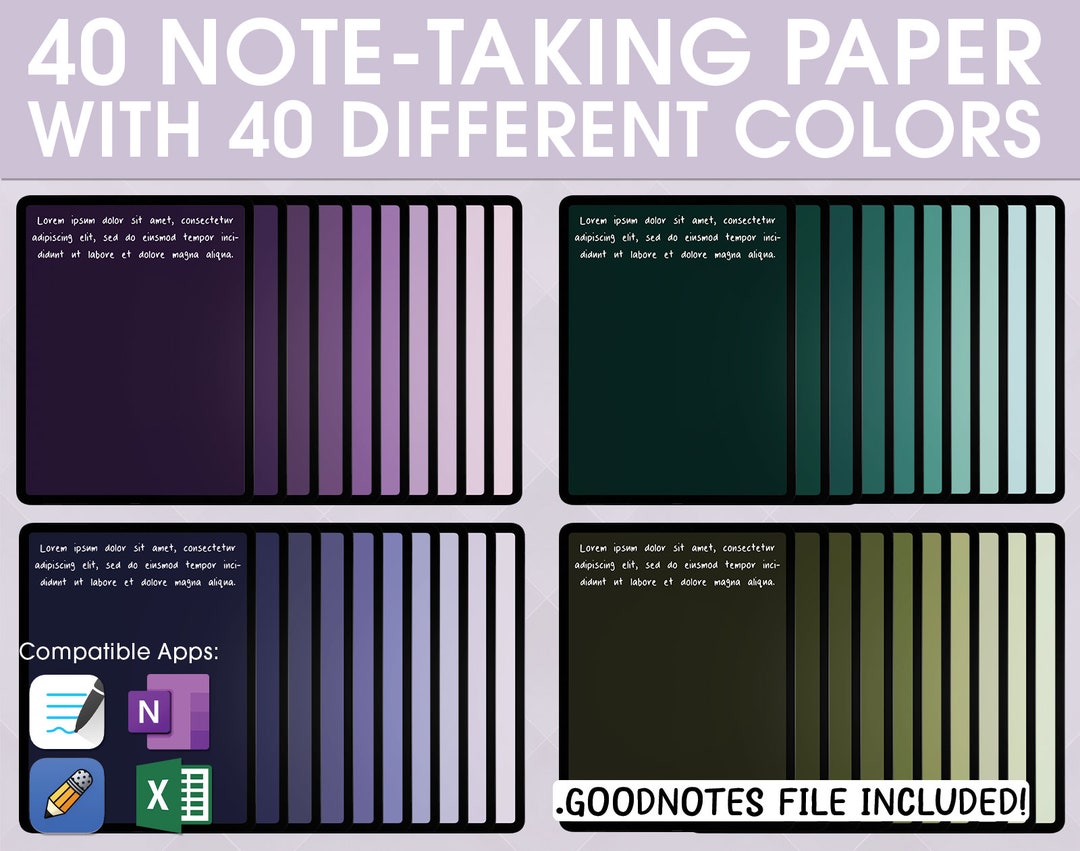 40 DIGITAL NOTEPAD SHEET Goodnotes Sheet Notability Sheet - Etsy
