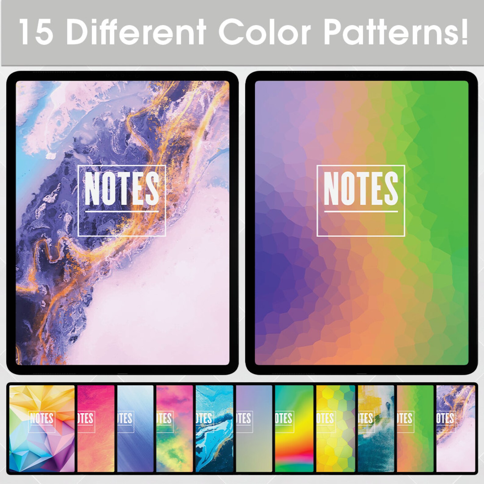 15 MINIMAL COLORFUL Goodnotes Covers Digital Notebook Cover - Etsy