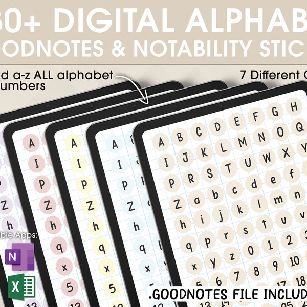 Digital Alphabet - Etsy