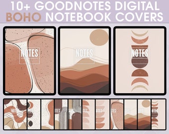10 MINIMAL BOHO Goodnotes Covers Digital Notebook Cover Boho | Etsy