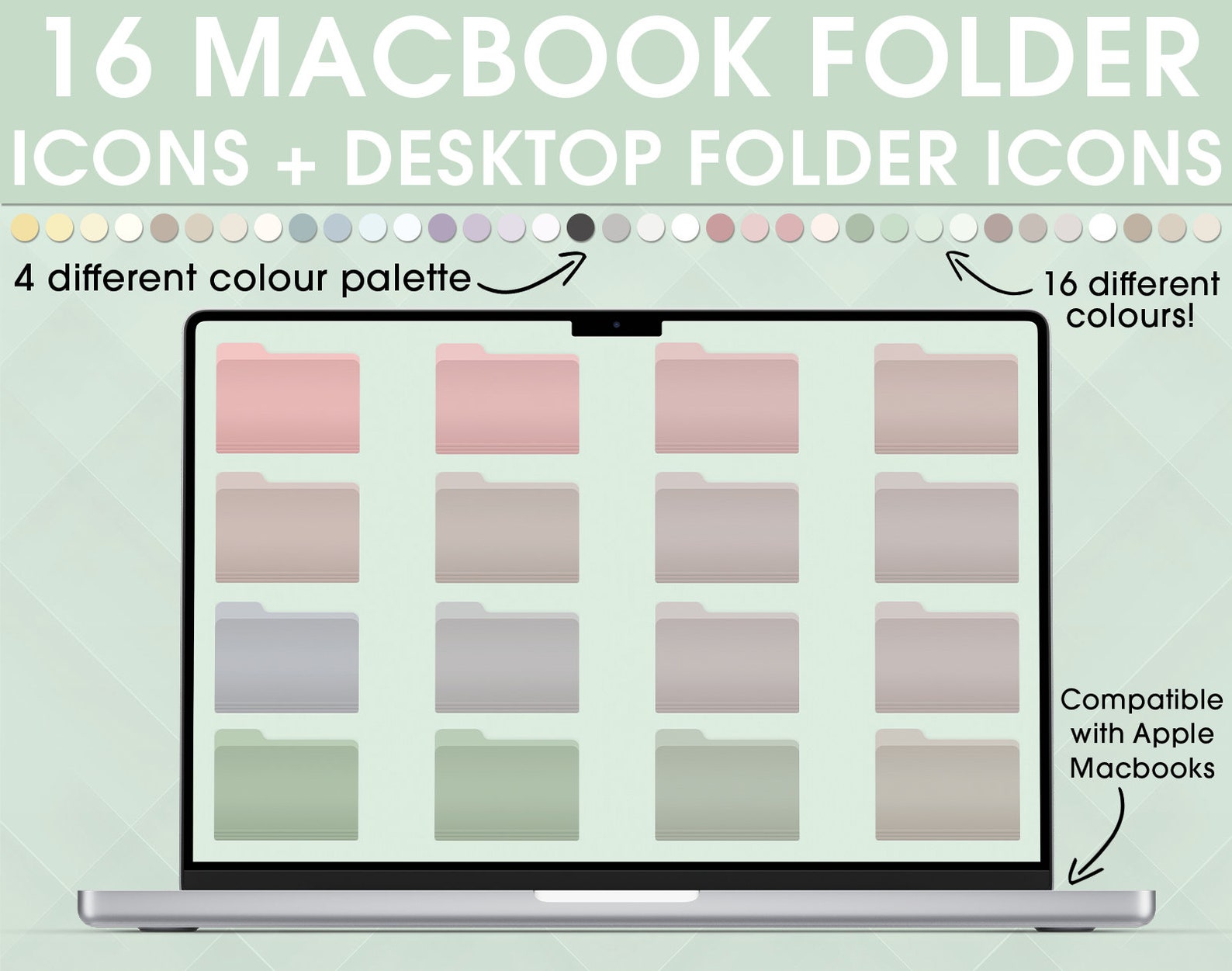 16 MACBOOK FOLDER Icons Desktop Folders Imac Folders | Etsy