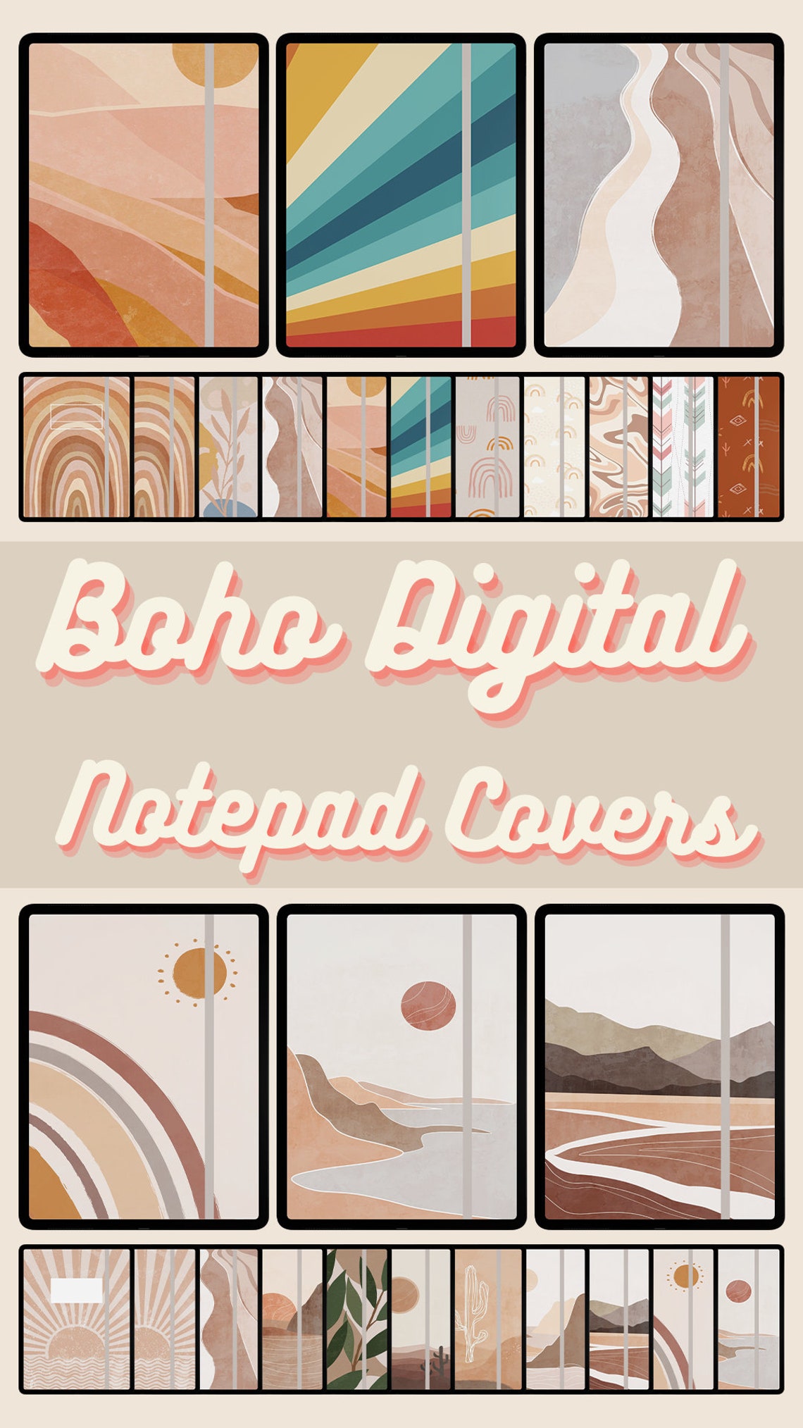 125 MINIMAL BOHO Goodnotes Covers Digital Notebook Cover - Etsy
