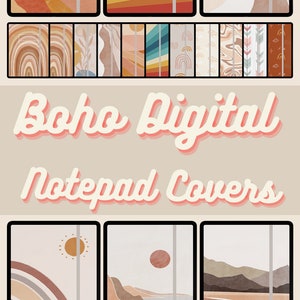 125 MINIMAL BOHO Goodnotes Covers, Digital Notebook Cover, Boho ...