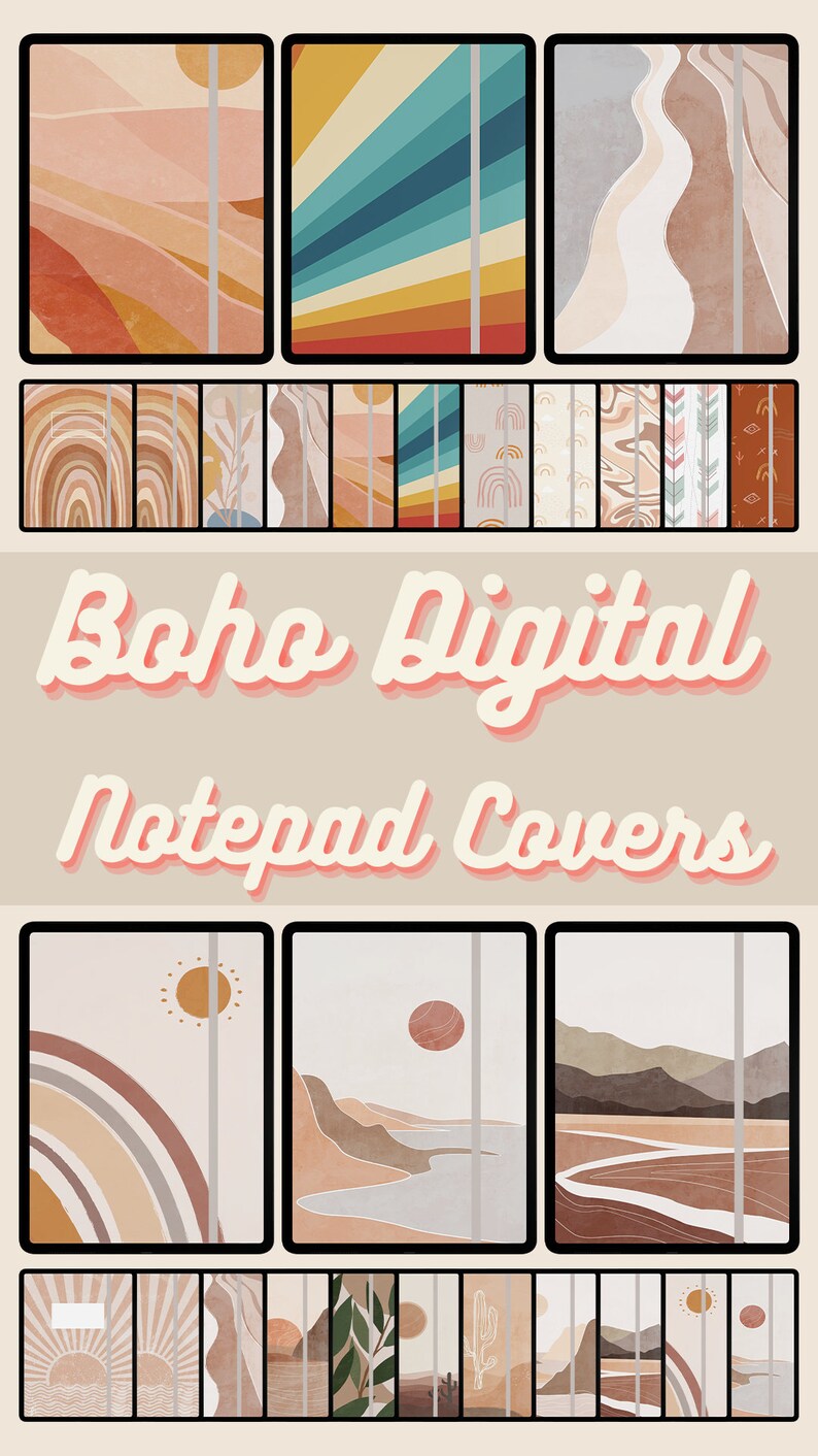 125 MINIMAL BOHO Goodnotes Covers Digital Notebook Cover - Etsy