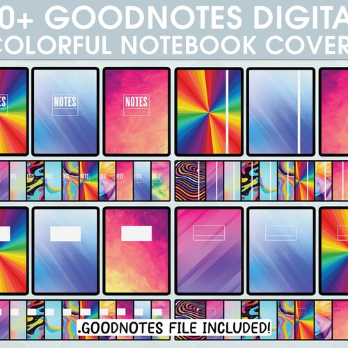 70 MINIMAL COLORFUL Goodnotes Covers Digital Notebook Cover - Etsy