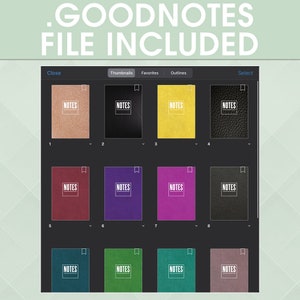 14 LEATHER Goodnotes Covers, Digital Notebook Cover, Notability Cover ...