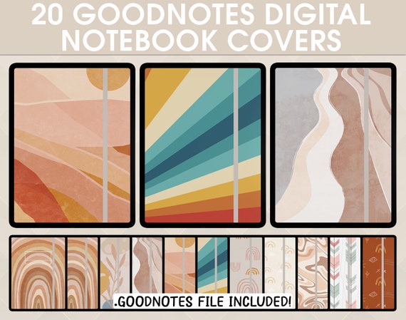 20 BOHO Goodnotes Covers Digital Notebook Cover Notability - Etsy
