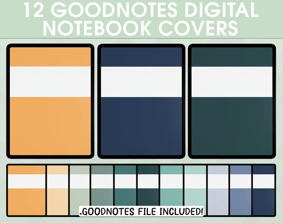 12 MINIMAL Goodnotes Covers Digital Notebook Cover Minimal - Etsy