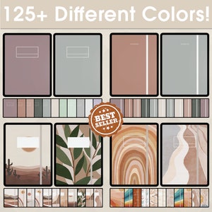 125 MINIMAL BOHO Goodnotes Covers, Digital Notebook Cover, Boho ...