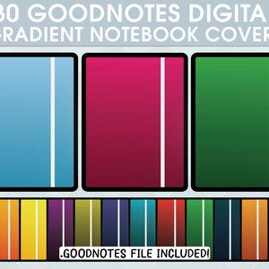 30 GRADIENT Goodnotes Cover Digital Notebook Cover Colorful - Etsy