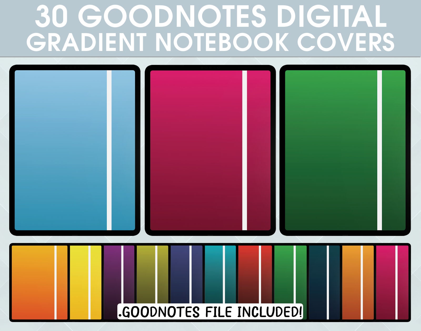 30 GRADIENT Goodnotes Cover Digital Notebook Cover Colorful - Etsy