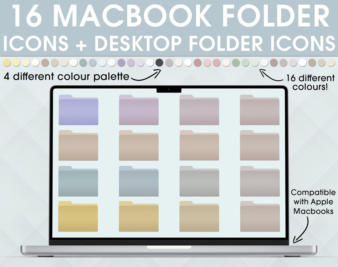 16 MACBOOK FOLDER Icons Desktop Folders Imac Folders - Etsy