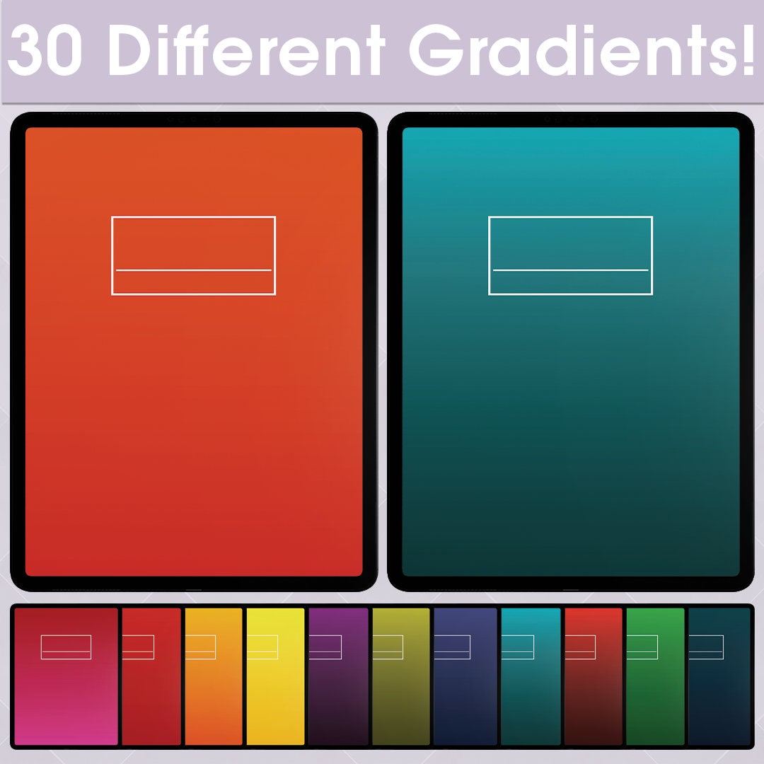 30 GRADIENT Goodnotes Cover Digital Notebook Cover Colorful - Etsy