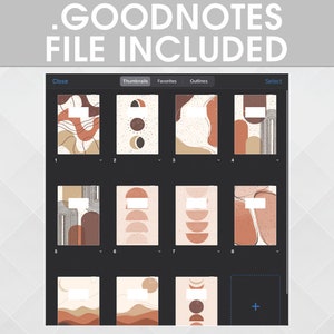 10 MINIMAL BOHO Goodnotes Covers, Digital Notebook Cover, Boho Notebook ...