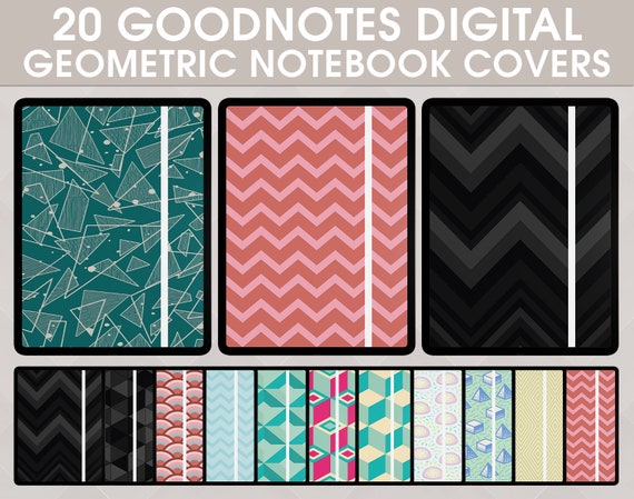 20 GEOMETRIC PATTERN Goodnotes Covers Digital Notebook Cover | Etsy