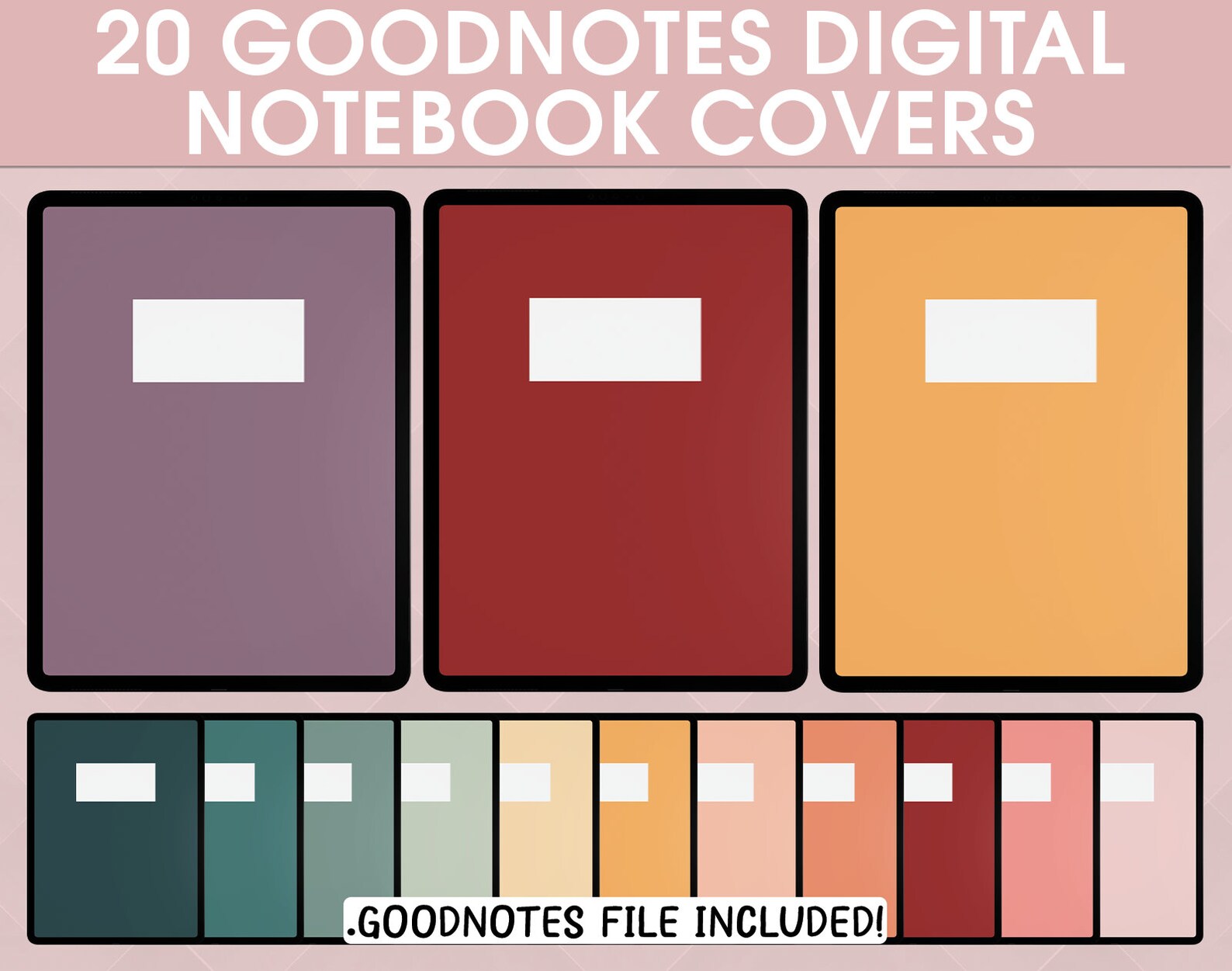 20 PASTEL Goodnotes Covers Digital Notebook Cover Pastel - Etsy