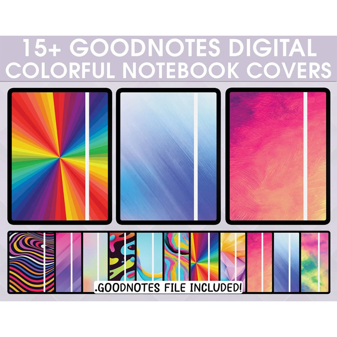 15 Portadas Goodnotes MÍNIMAS COLORIDAS, portada de cuaderno digital ...