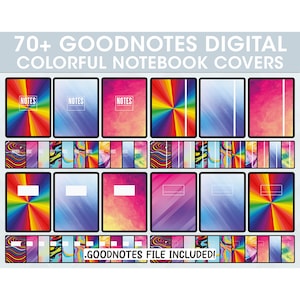 70 Portadas Goodnotes COLORIDAS MÍNIMAS portada de cuaderno - Etsy España