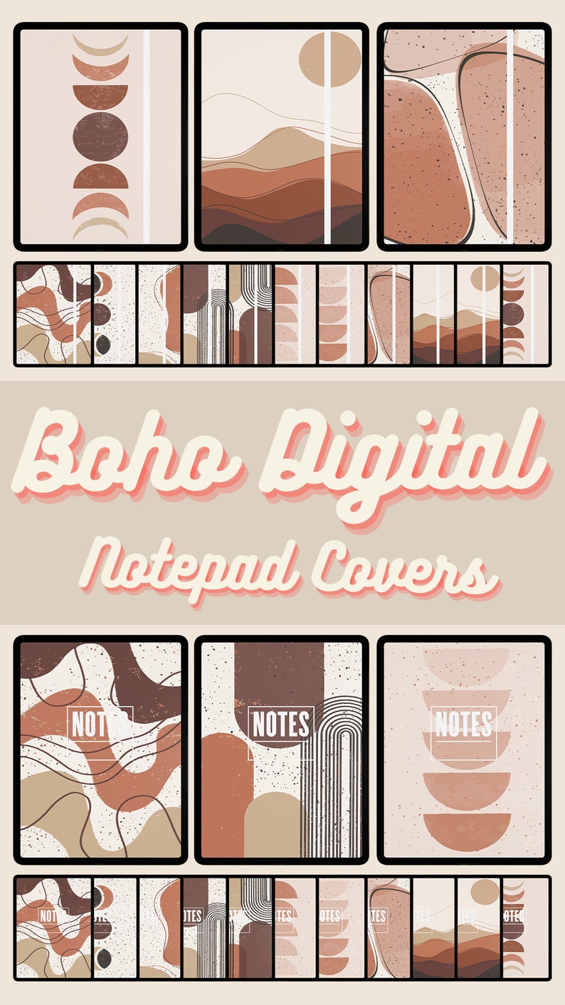 125 MINIMAL BOHO Goodnotes Covers Digital Notebook Cover - Etsy