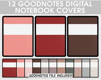 14 LEATHER Goodnotes Covers, Digital Notebook Cover, Notability Cover ...