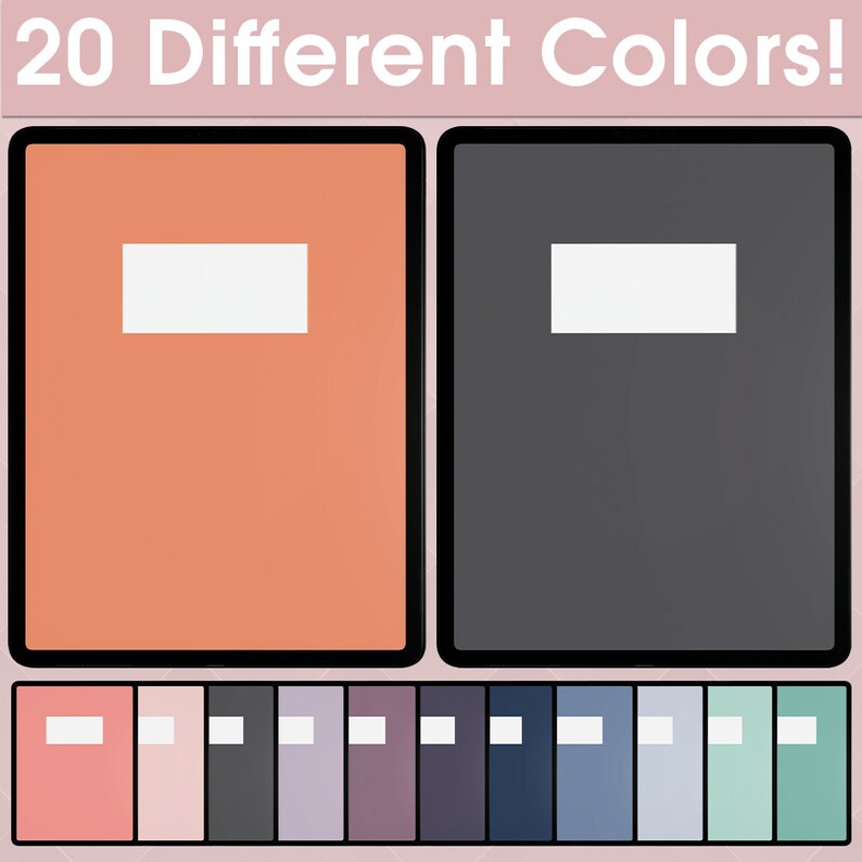 20 PASTEL Goodnotes Covers Digital Notebook Cover Pastel - Etsy