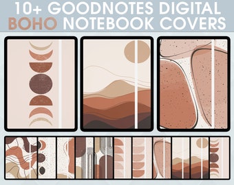 10 MINIMAL BOHO Goodnotes Covers Digital Notebook Cover Boho | Etsy