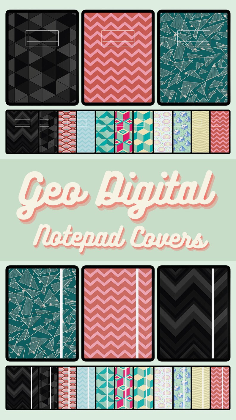80 GEOMETRIC PATTERN Goodnotes Covers Digital Notebook - Etsy