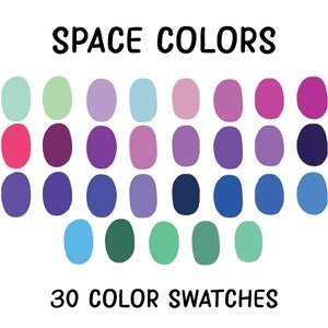 Space Planets Digital Color Palette, Procreate Swatches, Procreate ...