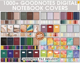 30 Digital Plain Covers for Goodnotes 5, Minimalist Pastel Covers ...