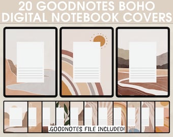 20 BOHO Goodnotes Covers Digital Notebook Cover Notability - Etsy
