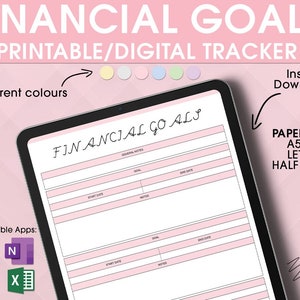Printable ULTIMATE BUDGET TRACKER, Financial Goals Tracker, Income ...