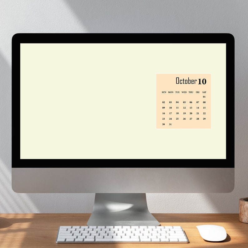 12 MINIMAL CALENDAR Desktop Organizer Desktop Wallpaper | Etsy