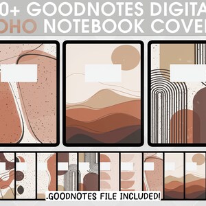 10 MINIMAL BOHO Goodnotes Covers, Digital Notebook Cover, Boho Notebook ...
