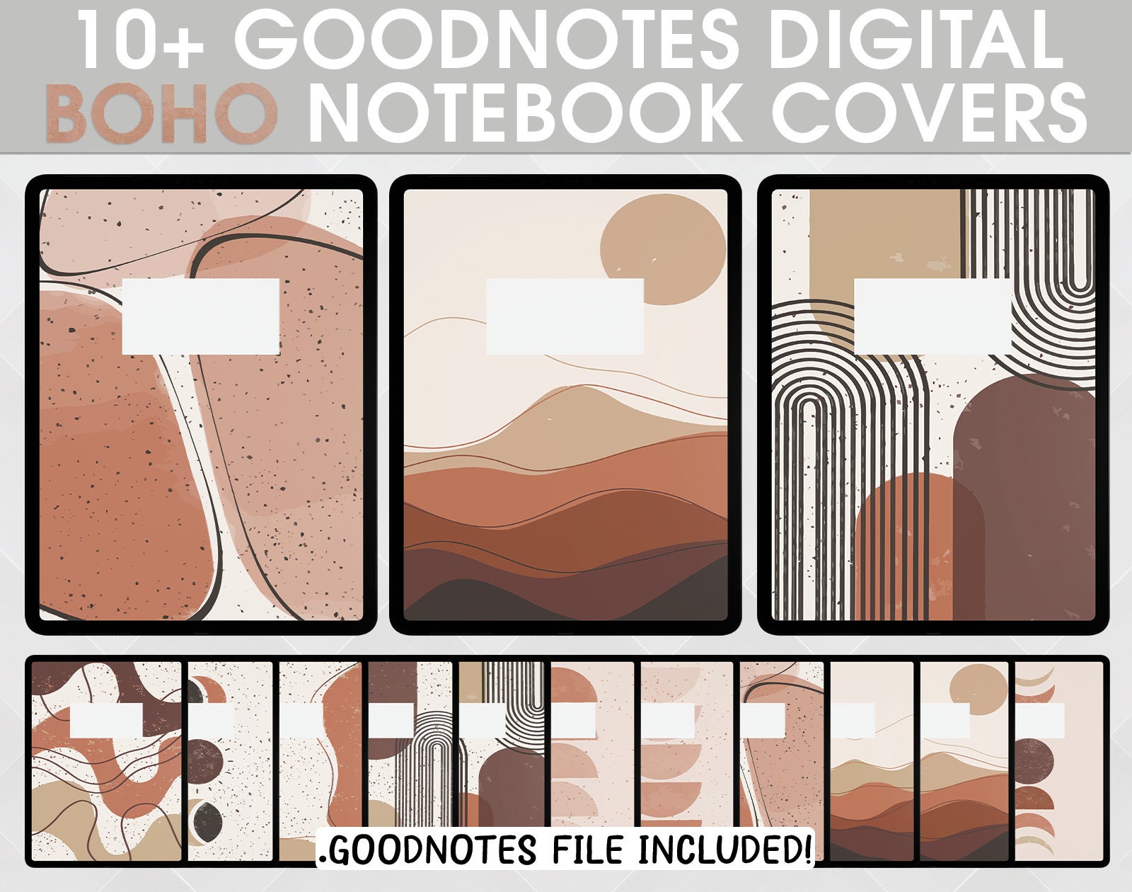 10 MINIMAL BOHO Goodnotes Covers Digital Notebook Cover Boho - Etsy
