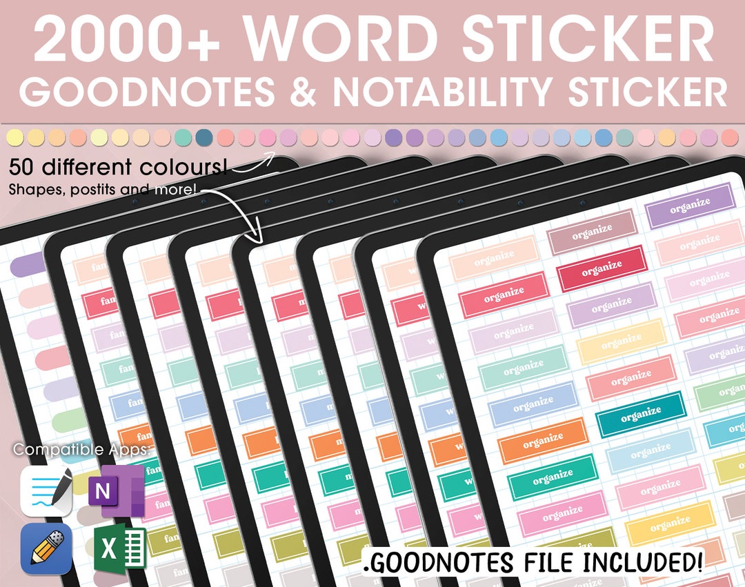 2000 Goodnotes STICKER Sticker Notes Sticky Postit - Etsy