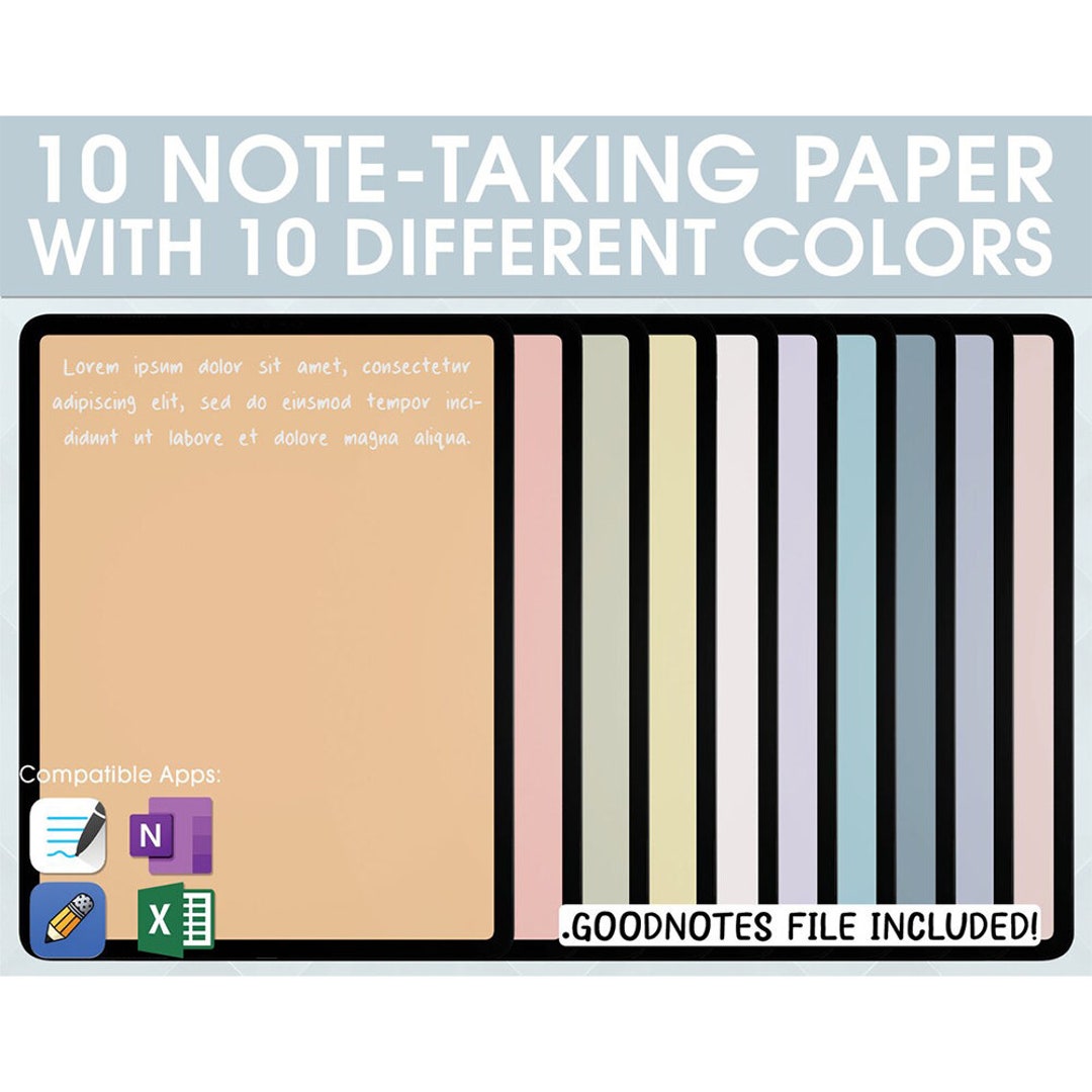 10 DIGITAL NOTEPAD SHEET Goodnotes Sheet Notability Sheet - Etsy