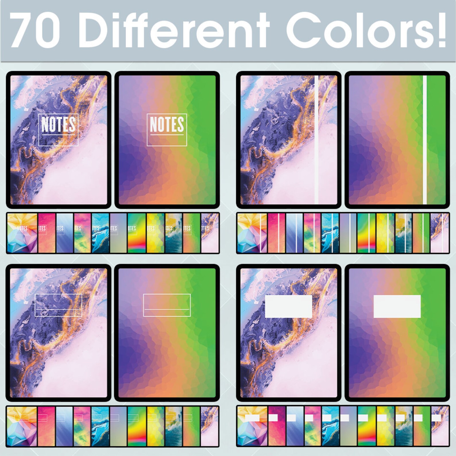 70 MINIMAL COLORFUL Goodnotes Covers Digital Notebook Cover - Etsy