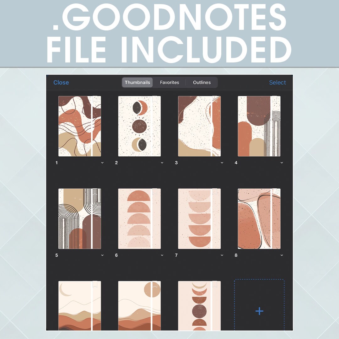 10 MINIMAL BOHO Goodnotes Covers Digital Notebook Cover Boho - Etsy