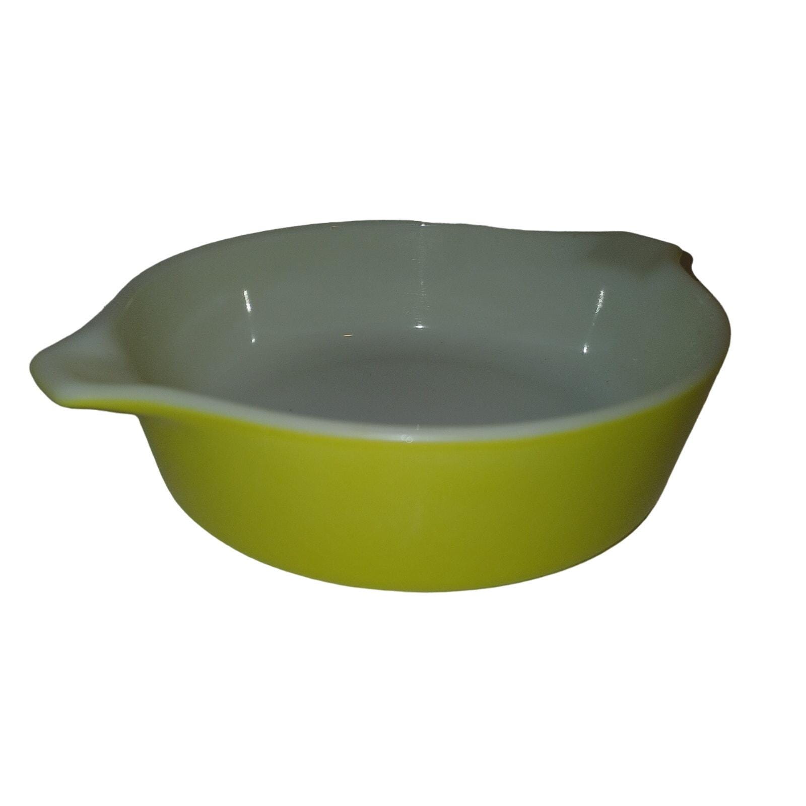 Pyrex Yellow Green Verde Round Casserole Dish Pint 1960s 6 Amazing ...
