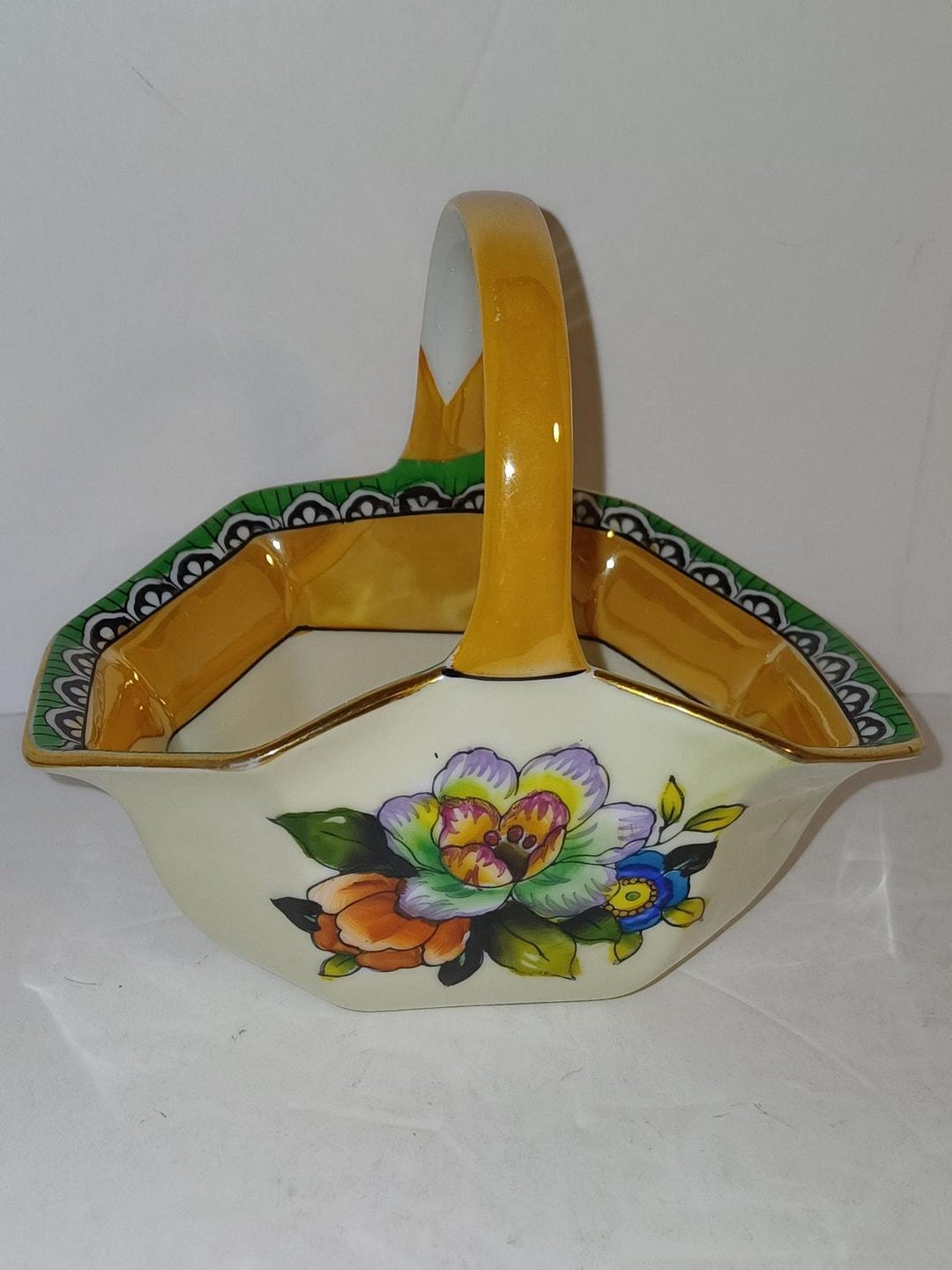 Vintage Noritake Lusterware Basket Opalescent Art Deco Retro - Etsy
