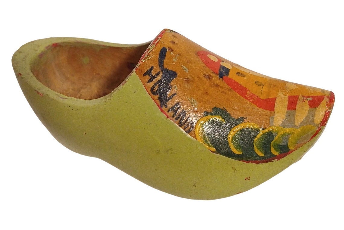 Mieco Zuiderzee Holland Miniature Wooden Clogs Green With Lighthouse 5 ...