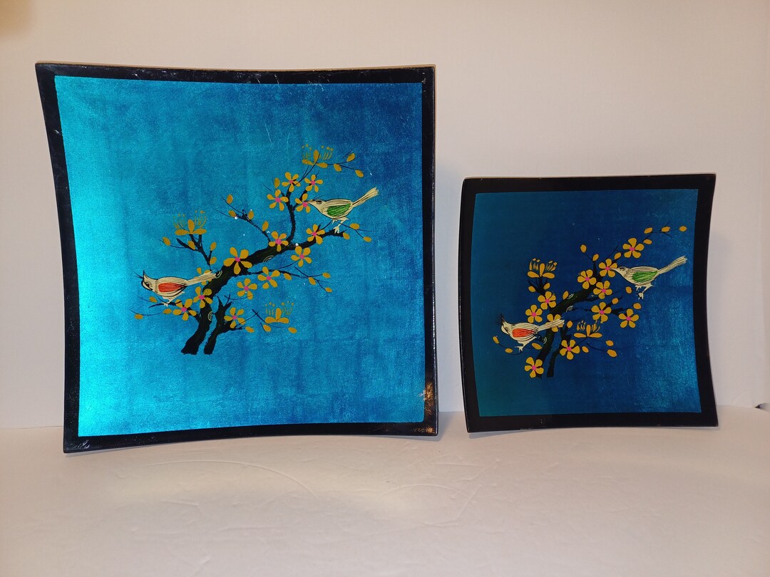 Japanese Lacquerware Art Plates - Etsy