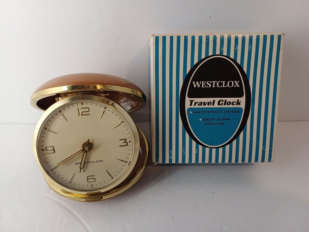 Westclox Wind up Travel Clock Tan Shatterproof Crystal Alarm - Etsy