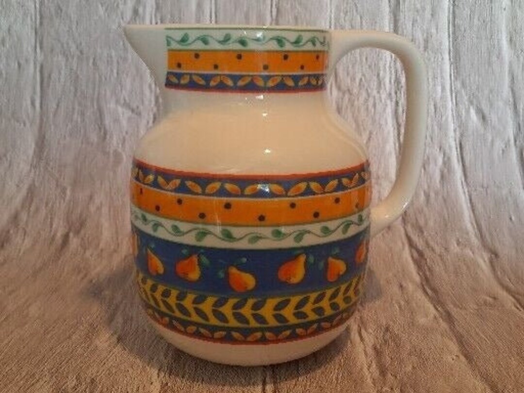 Furio Home Pitcher 64 Oz Summer Pears Portugal 7.5 Perfect Condition - Etsy