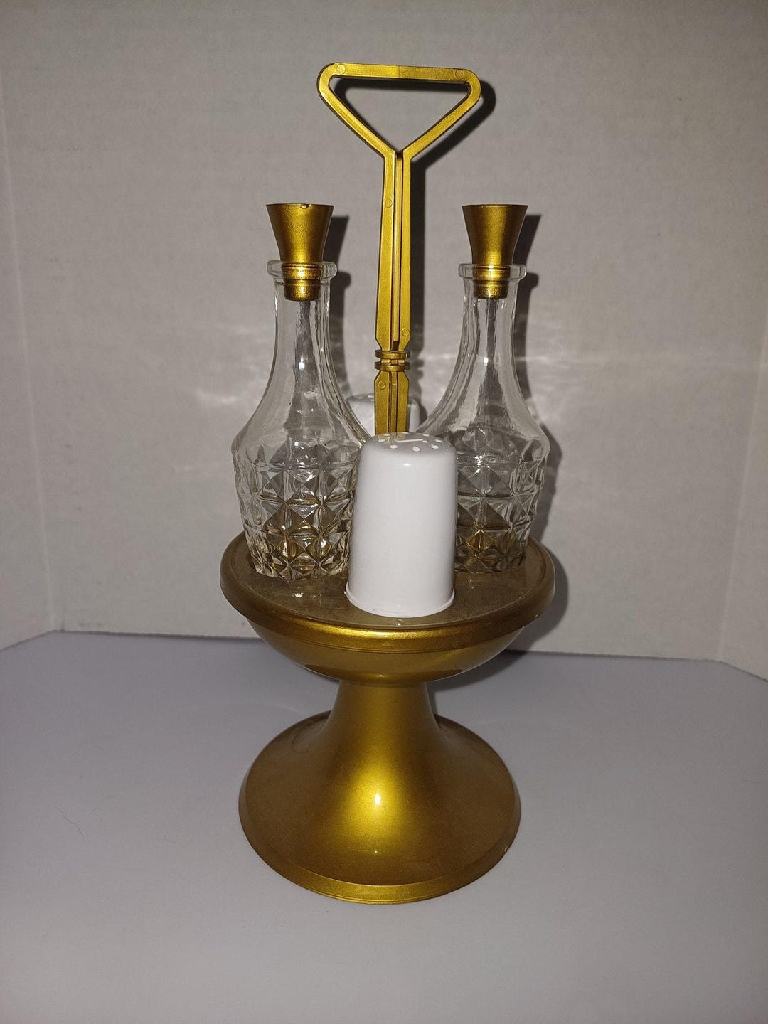 Vintage Miniature Condiment Set Salt, Pepper, Oil & Vinegar - Etsy
